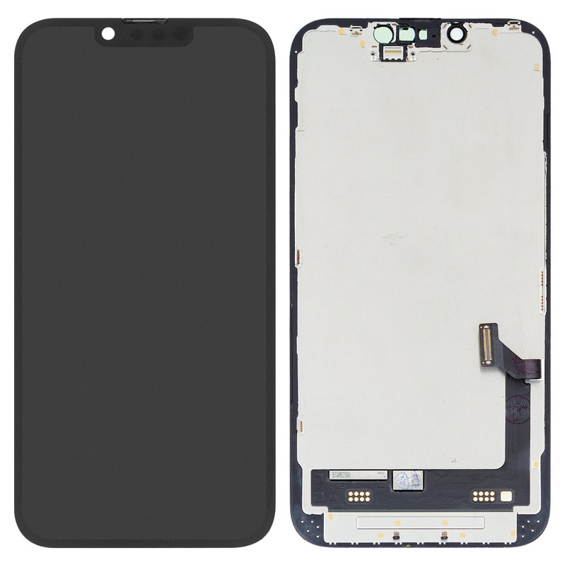 LCD compatible with iPhone 14, (black, with frame, Original (PRC), NEW ...